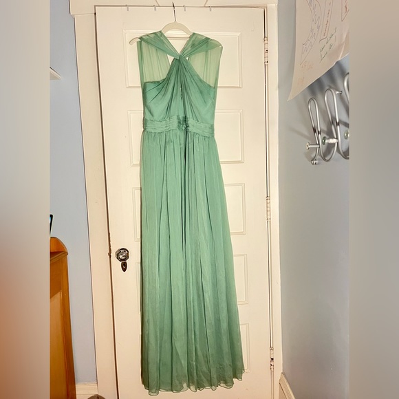 Halston Heritage | Dresses | Long Green Dress I Wore To Prom Halston ...